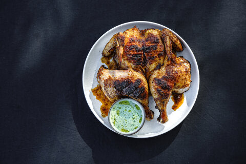 Peruvian-Style Charcoal Chicken with Green Sauce Recipe – Everdure ...